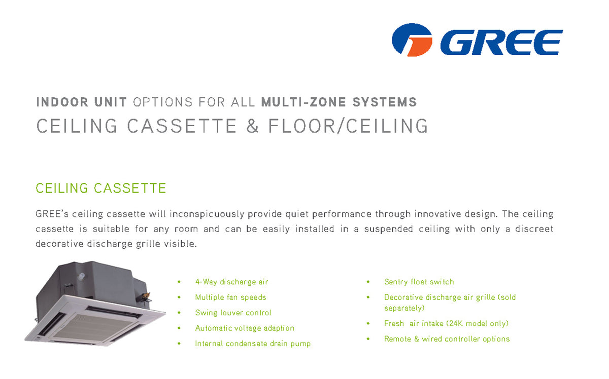 GREE Ceiling Cassette Air Filter 9,000 BTU – Genuine Air Filters