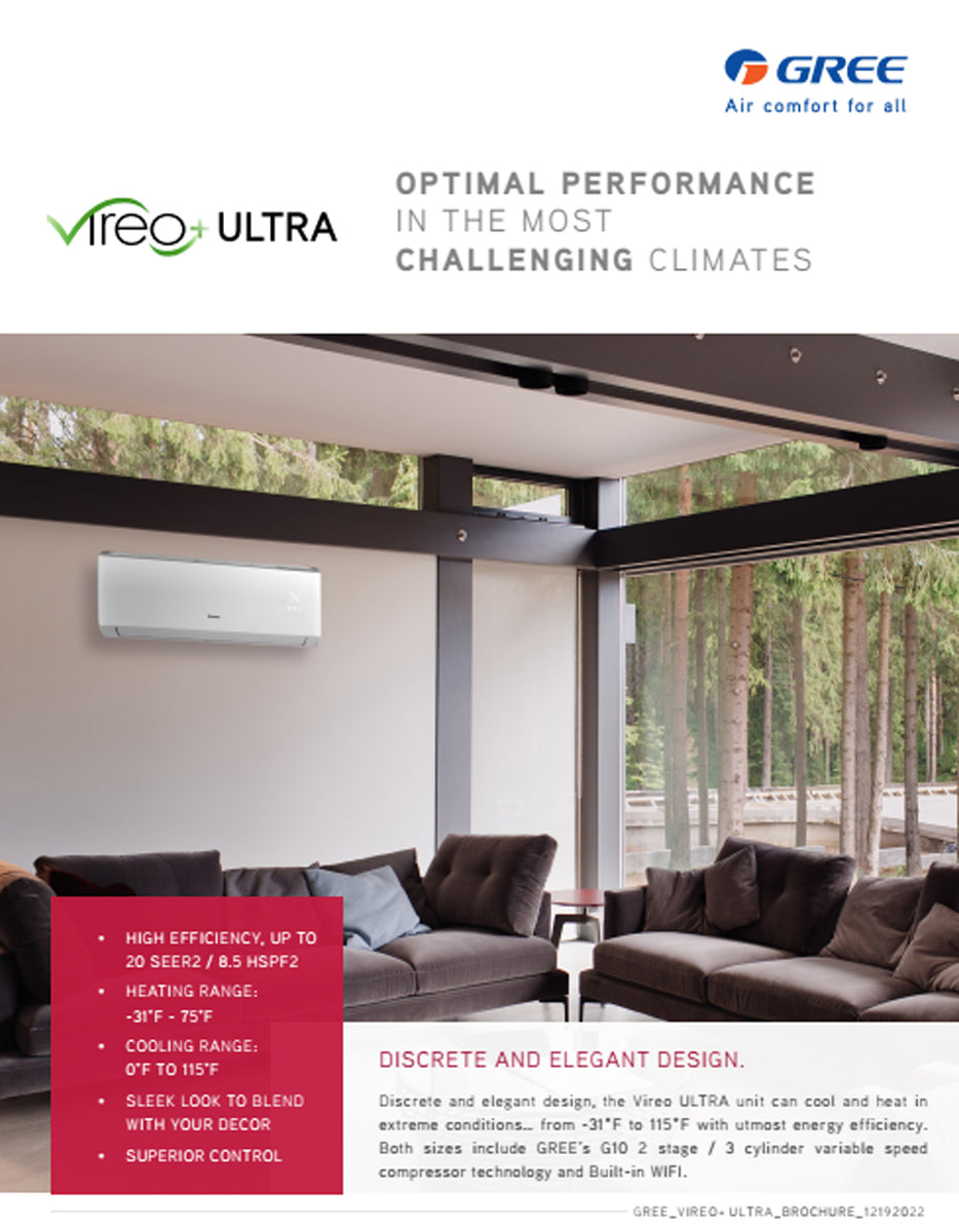 Gree VIREO+ ULTRA Air Filters 30,000 BTU – Genuine Air Filters