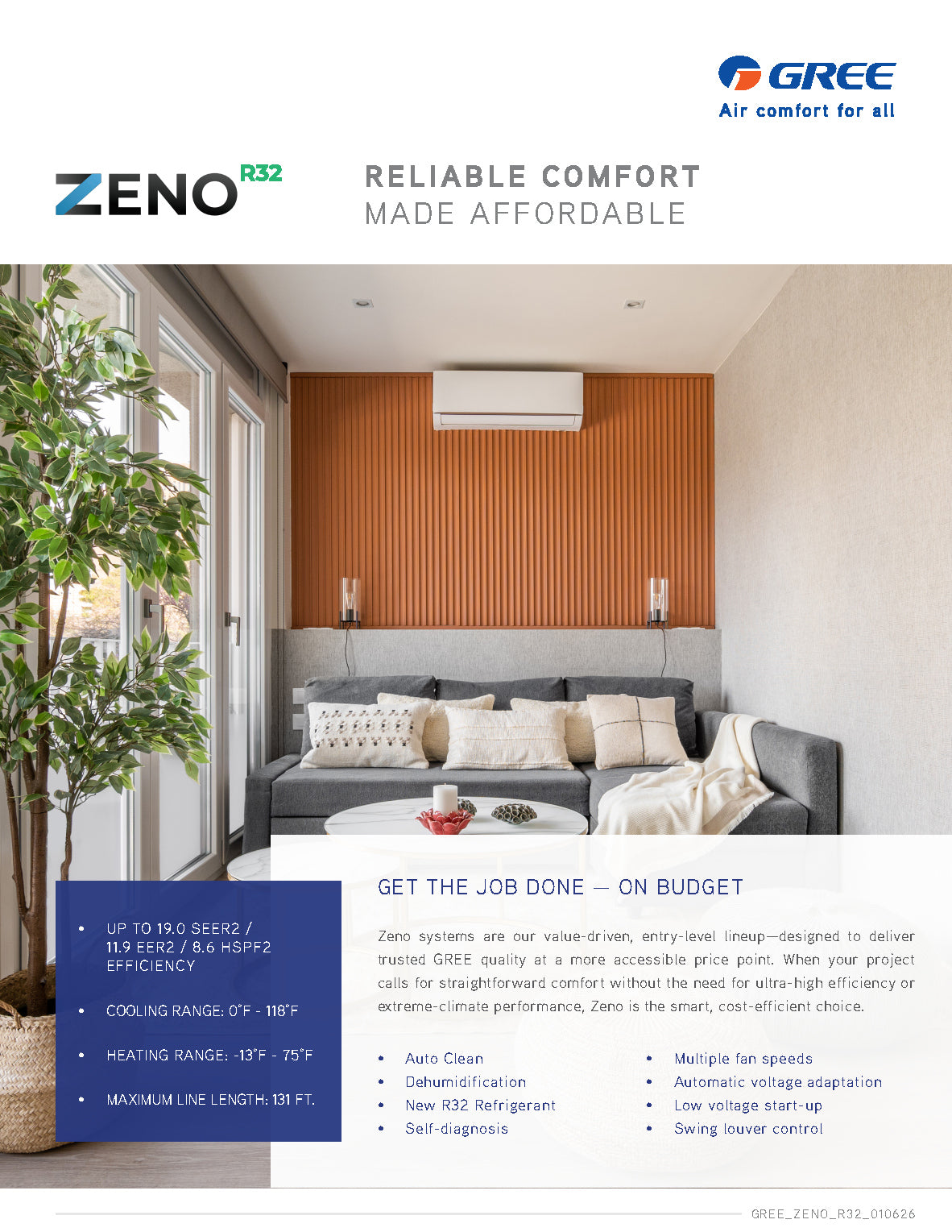 Gree ZENO R32 Air Filters 12,000 BTU – Genuine Air Filters