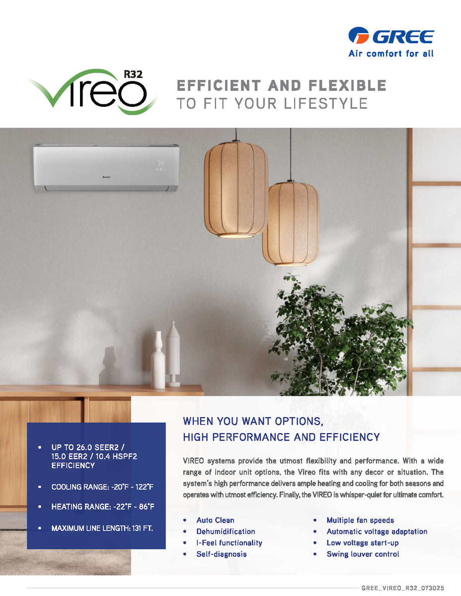 Gree VIREO R32 Air Filter 12,000 BTU – Genuine Air Filters